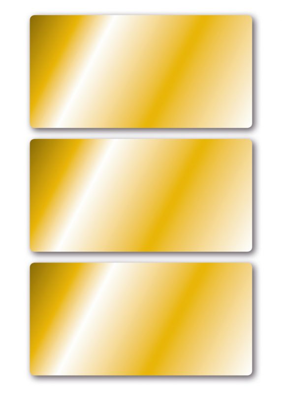 Multi-Purpose Labels, 34 x 67mm, Gold, Permanent Adhesion, for Hand ...