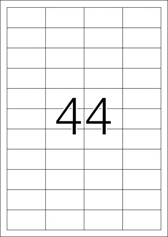Transparent Film Labels, Matt A4, 48.3 x 25.4mm, Weatherproof ...