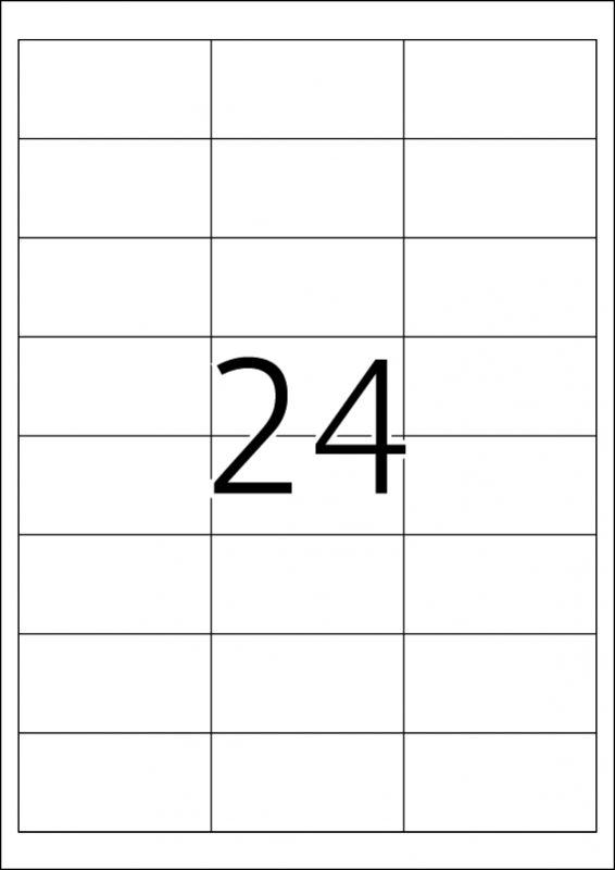 Transparent Film Labels, Matt A4, 66 x 33.8mm, Weatherproof, Permanent ...