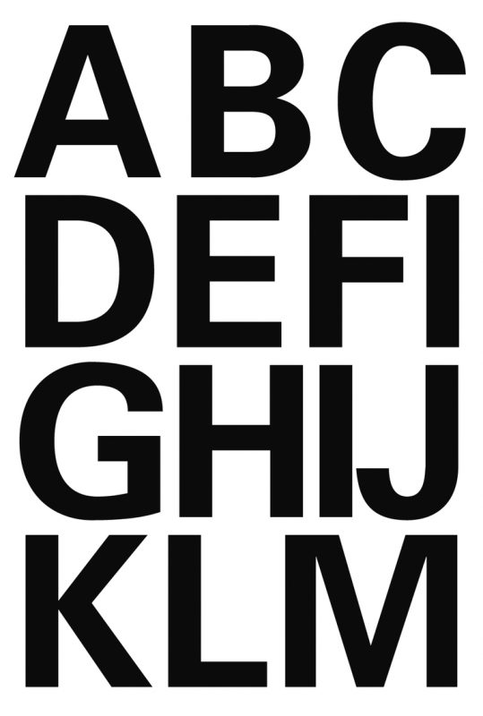 A-Z Weatherproof Film Black Letters Label | Herma Text Labels