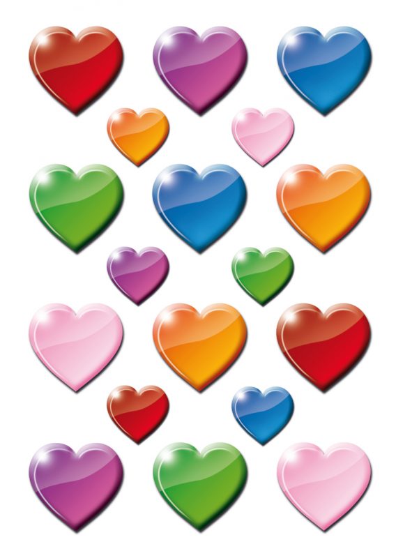 Stickers, Coloured Hearts | HERMA Australia