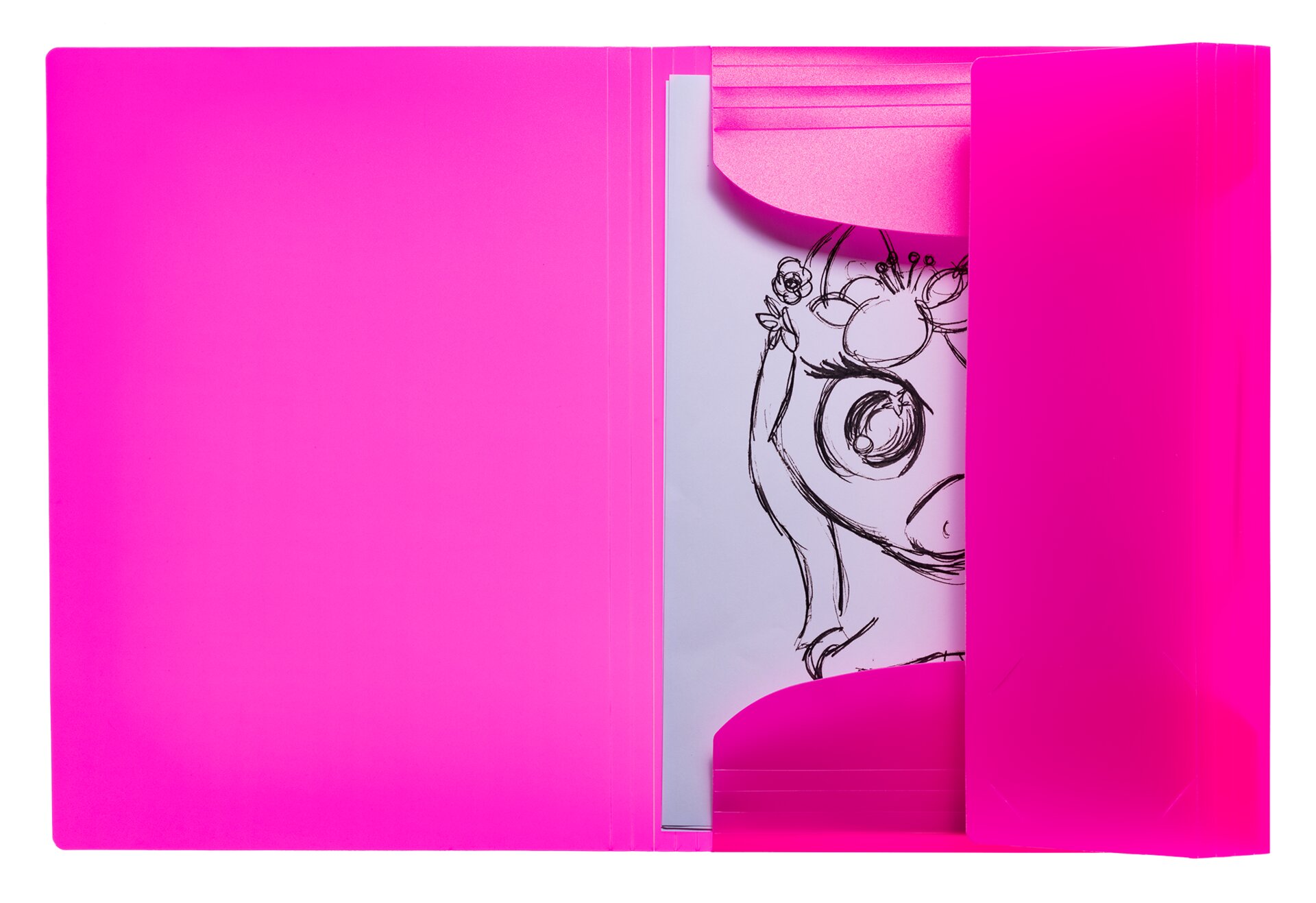 Elasticated folder A4 PP Neon, pink | HERMA Australia